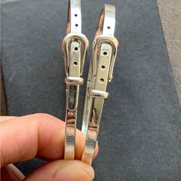Jewelry | Lot Of 2 Buckle Designed Bracelets In 925 Silver | Poshmark